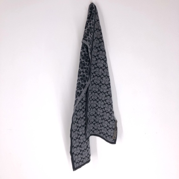 Coach | Accessories | Coach Merino Wool All Over Logo Knit Scarf | Poshmark